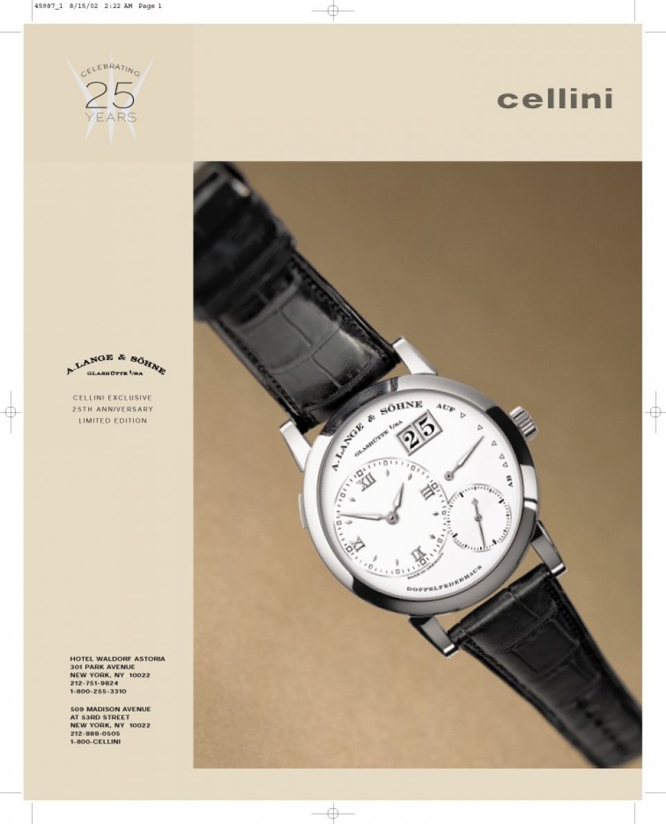 A.ランゲ&ゾーネのCellini(NY)限定作品 | BLOG | WatchMediaOnline(ウォッチ・メディア・オンライン) 時計 ...